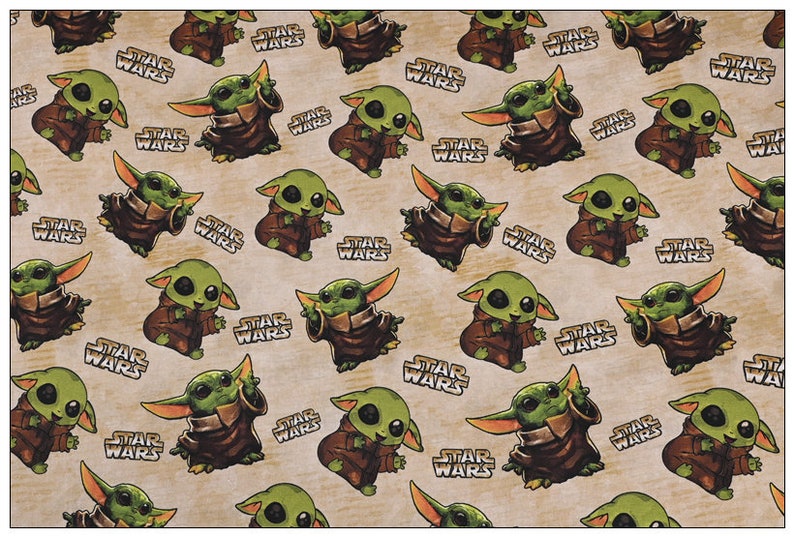 Baby Yoda Fabric Star Wars Mandalorian the Child Fabric Grogu - Etsy ...