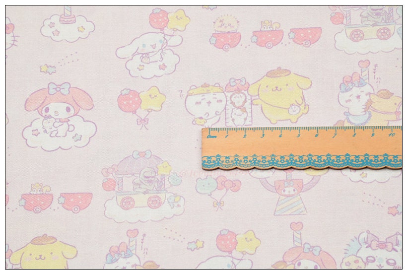 Sanrio My Melody Hello Kitty Kuromi Cinnamoroll Fabric Cartoon Etsy