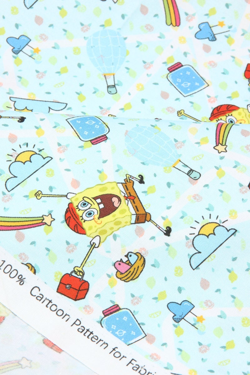 Spongebob Squarepants Fabric Spongebob Patrick Fabric Cartoon Fabric ...