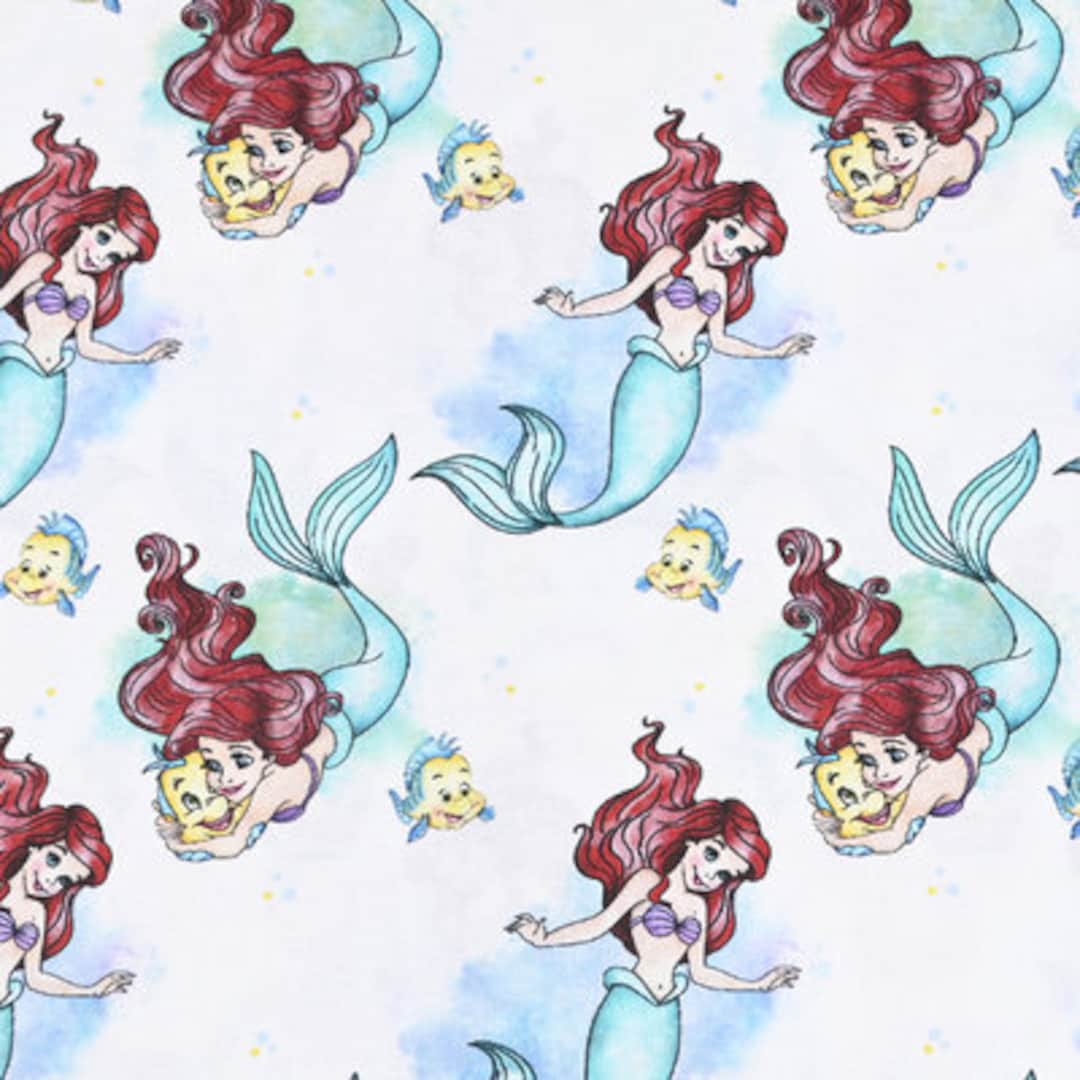 Disney Princess Ariel Fabric the Little Mermaid Fabric Cartoon Fabric ...