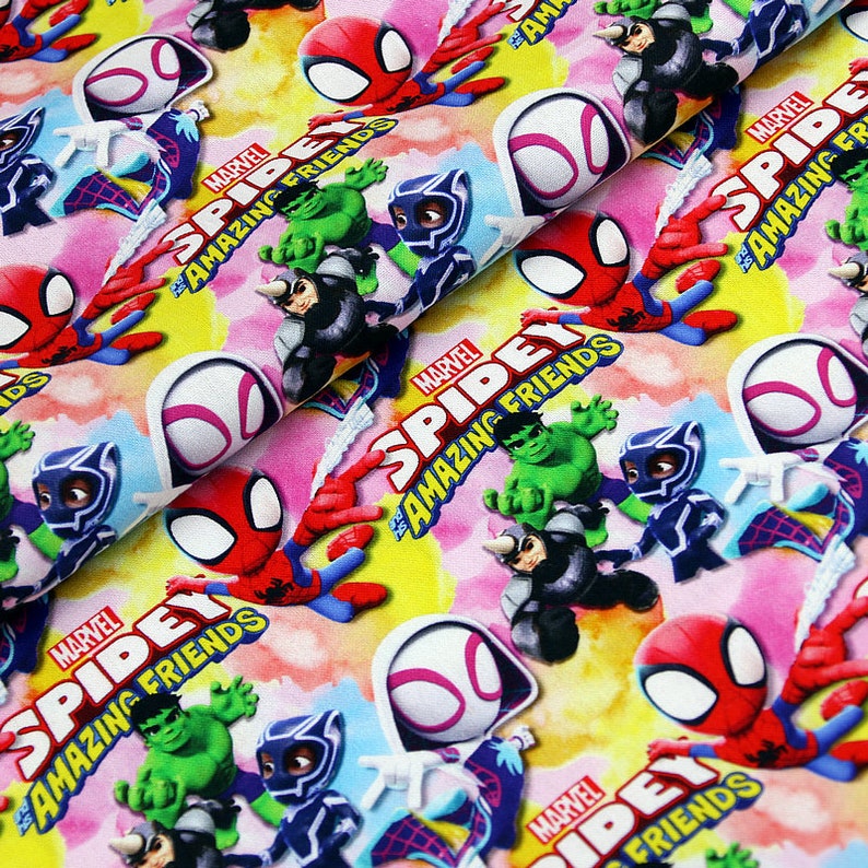 Spider-man Fabric Avenger Marvel Superhero Fabric Cartoon Fabric Cotton ...