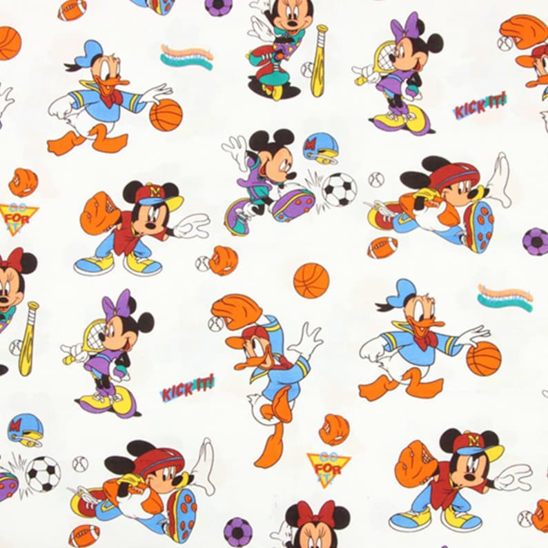 Disney's Mickey Minnie Mouse Fabric Donald Duck Fabric Cartoon Fabric ...