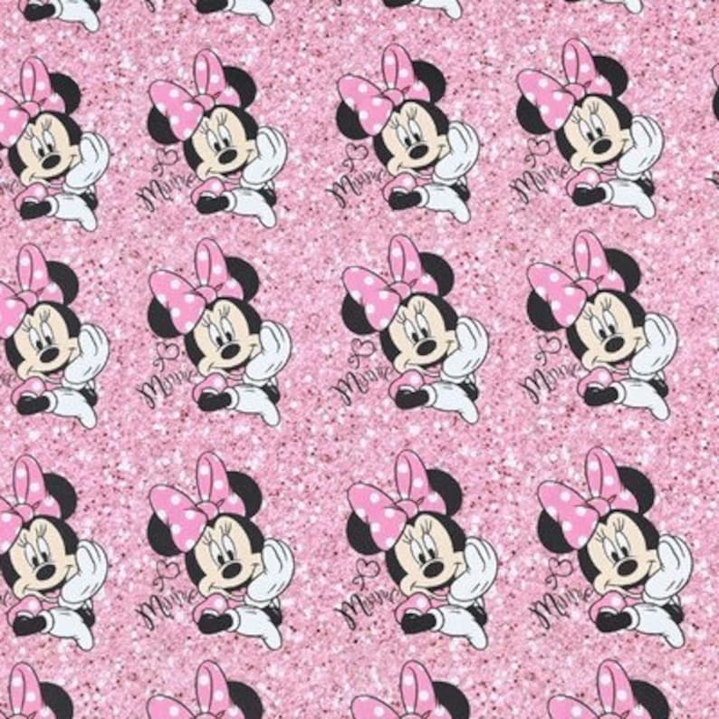 Mickey & Minnie Mouse Fabric Cartoon Fabric Cotton Fabric by the Half ...