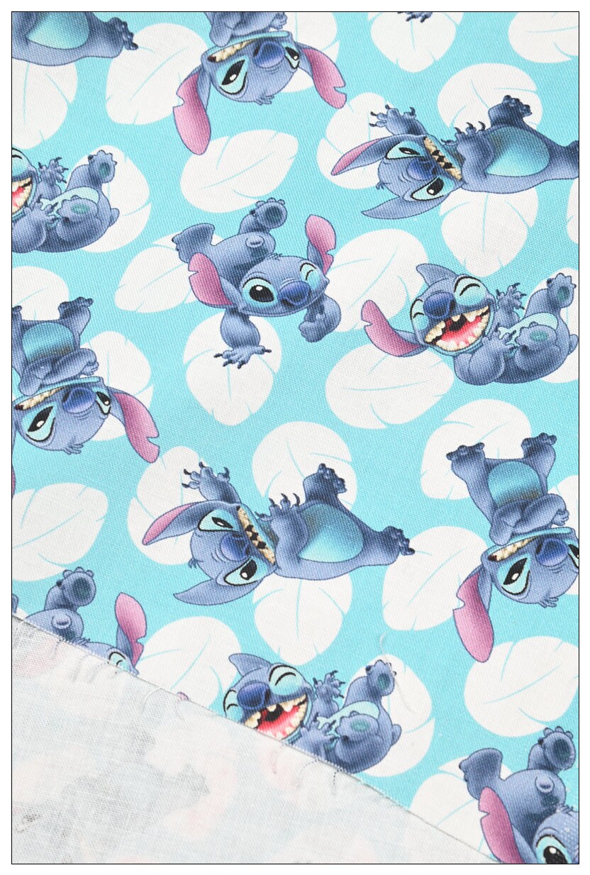 Stitch Fabric Blue Koala Fabric Cartoon Fabric Cotton Fabric by the ...