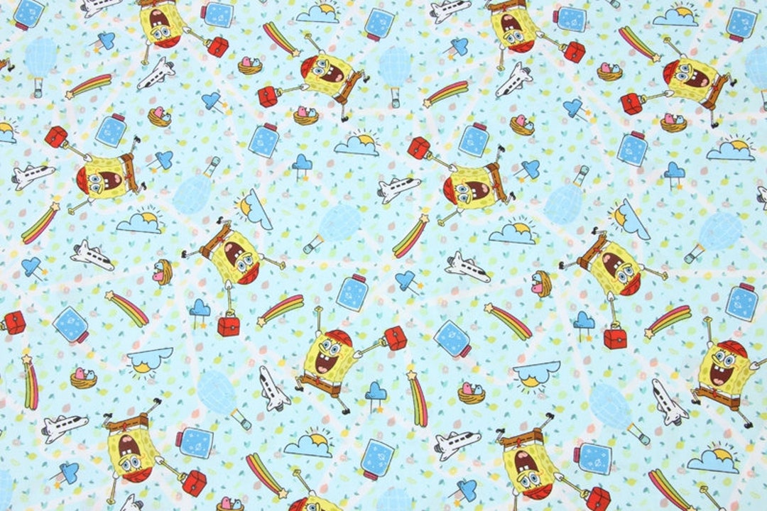 Spongebob Squarepants Fabric Spongebob Patrick Fabric Cartoon Fabric ...