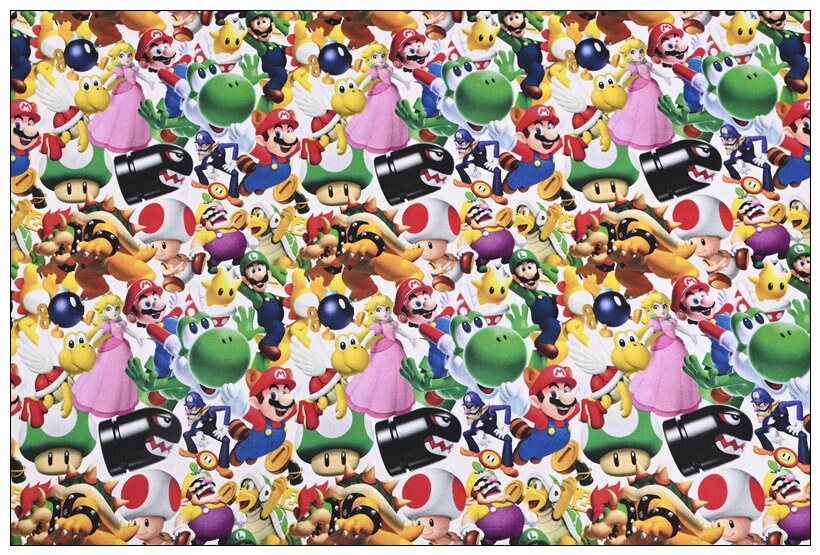Super Mario Fabric Mario and Friends Fabric Japanese Cartoon Fabric ...