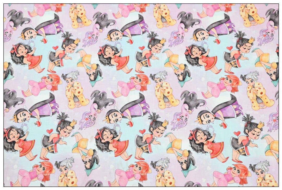 Disney Villains Evil Queen Maleficent Fabric Cartoon Fabric Cotton ...