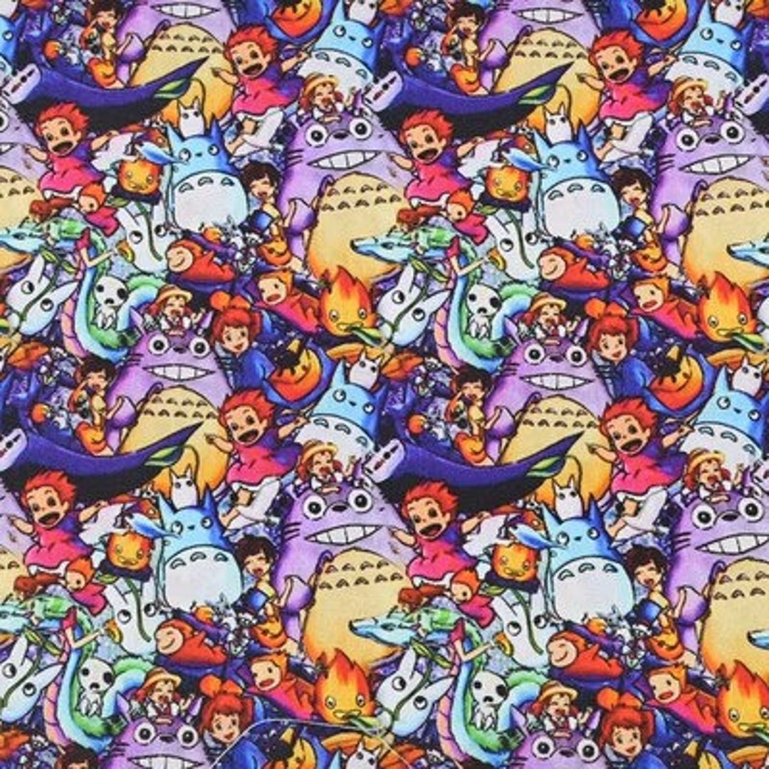 Japanese Anime Fabric Cartoon Fabric Cotton Fabric by the Half Yard - Etsy
