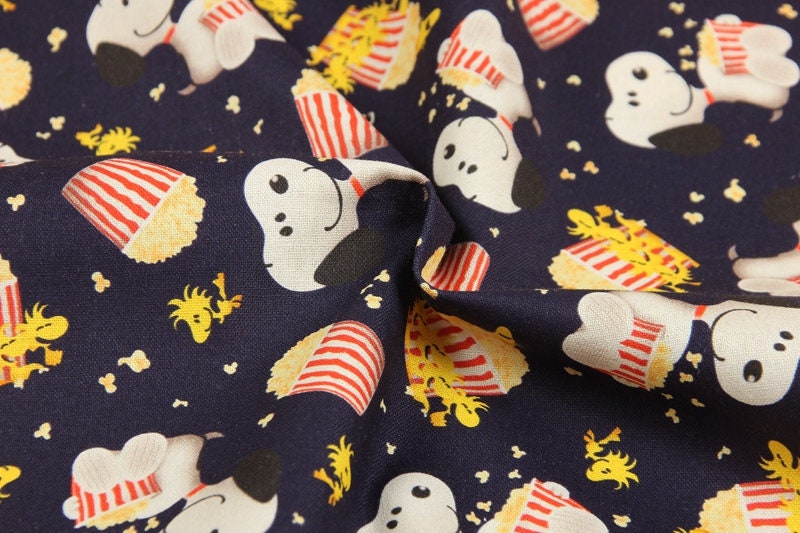 Peanuts Snoopy and Charlie Brown Fabric Cartoon Fabric Cotton Fabric by ...