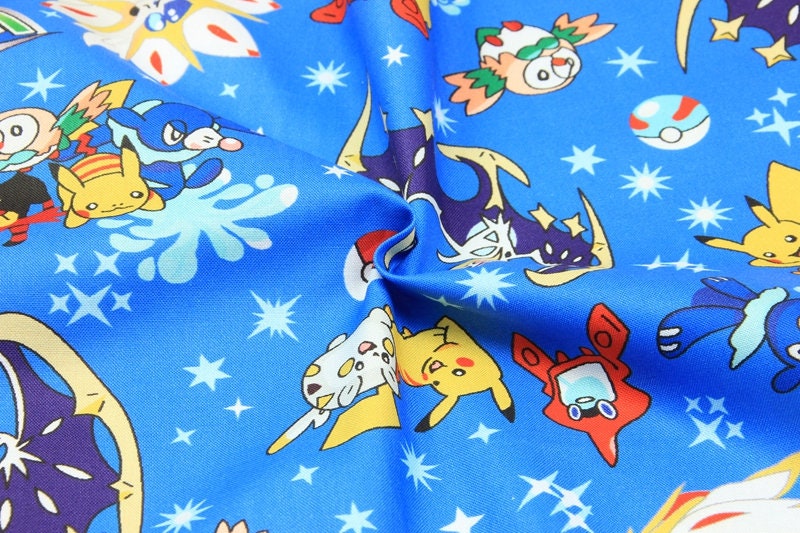 Pokemon Fabric Pikachu Fabric Pocket Monster Fabric Cartoon Fabric ...