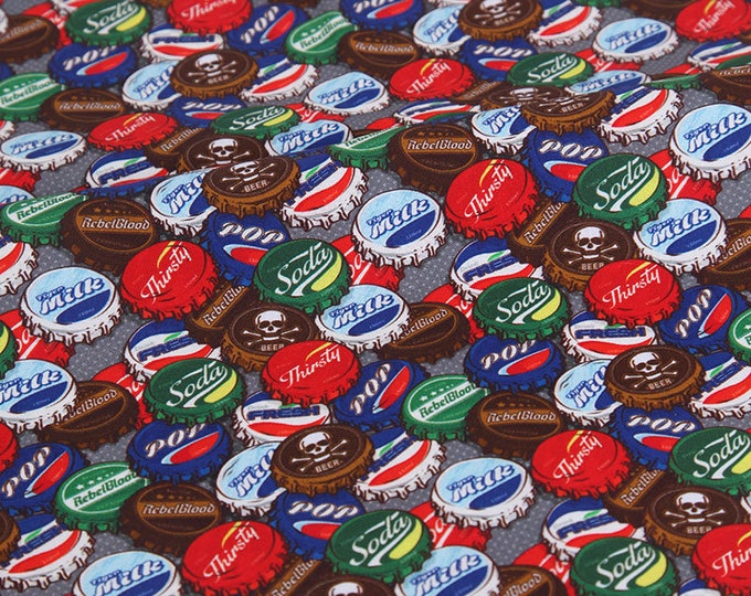 Bottle Caps Fabric Soda Nation blue Raspberry Bottle Cap National Park ...