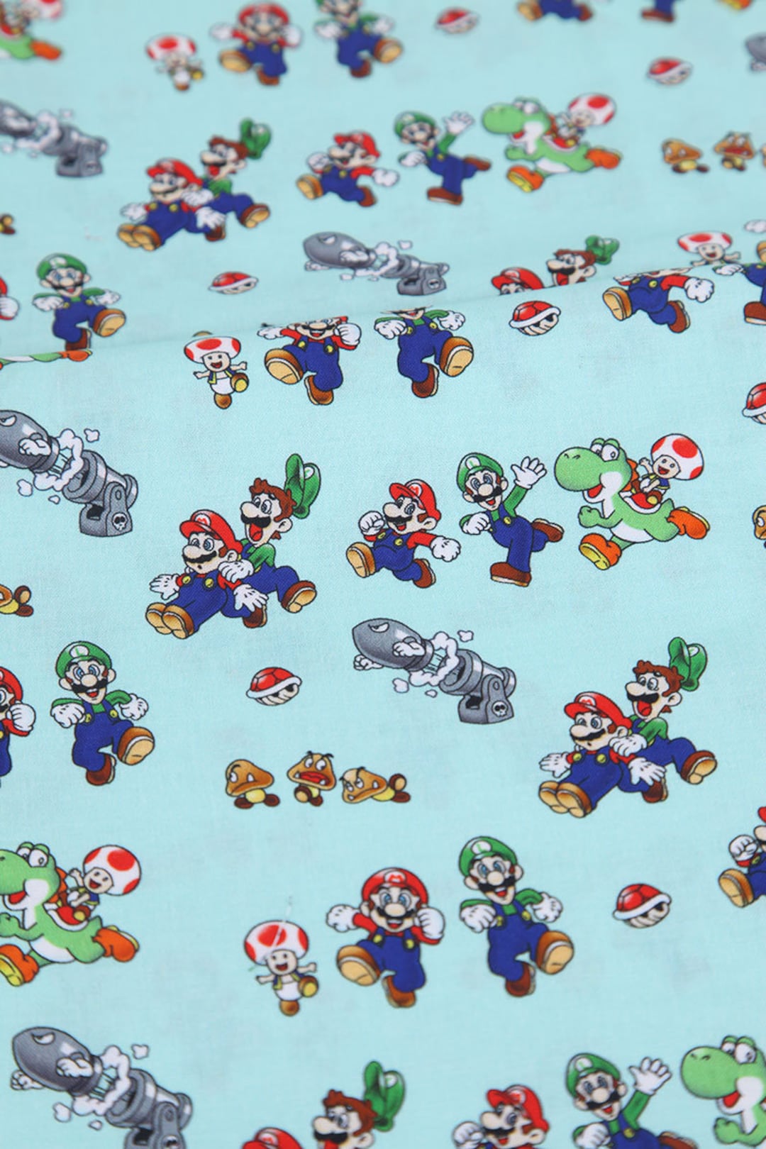 Super Mario Fabric Mario and Friends Fabric Japanese Cartoon Fabric ...