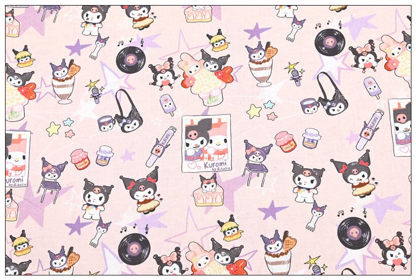Sanrio Kuromi Fabric Kawaii Kuromi Halloween Fabric Cartoon Fabric ...