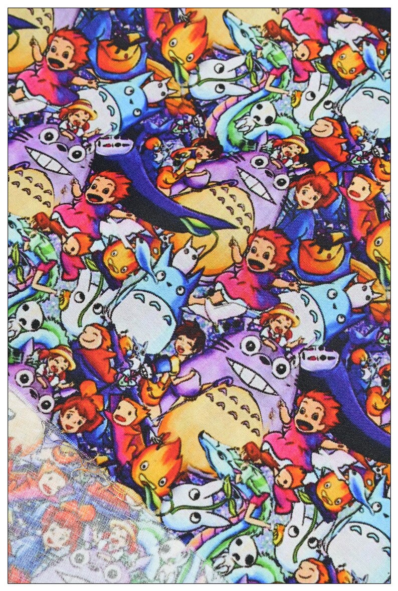Japanese Anime Fabric Cartoon Fabric Cotton Fabric by the Half - Etsy