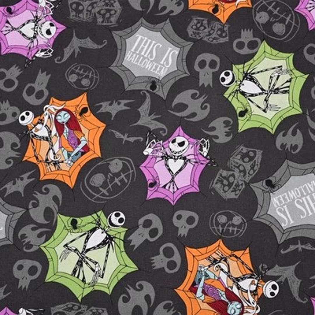 Nightmare Before Christmas Halloween Fabric Cartoon Fabric Cotton ...