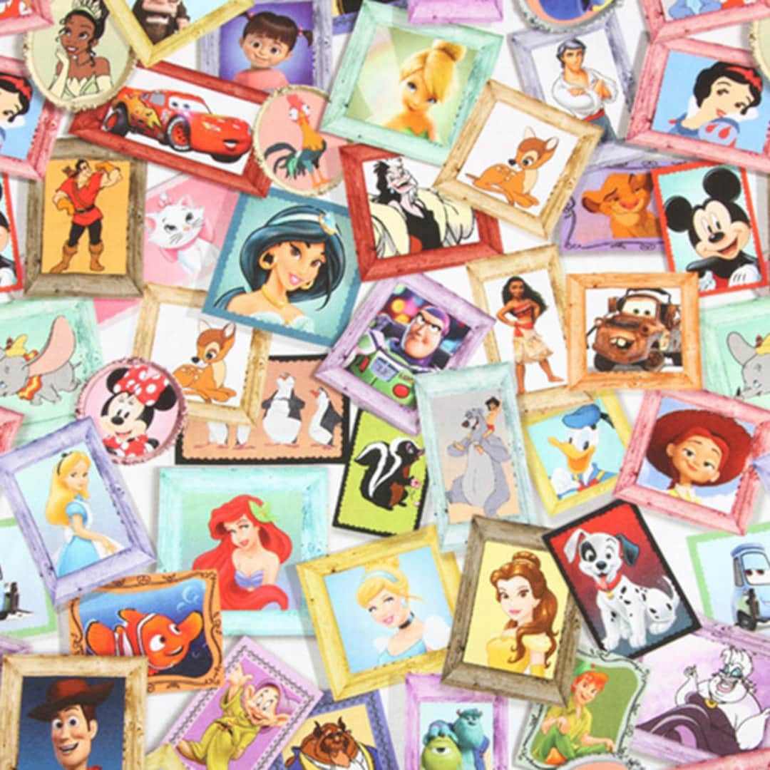 Disney Classic Characters Fabric Princess Fabric Cartoon Fabric Cotton ...