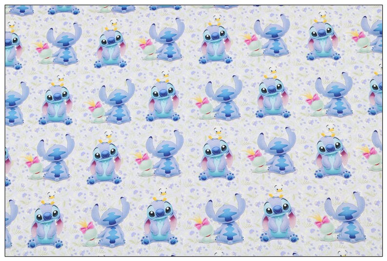 Lilo & Stitch Fabric Blue Koala Fabric Cartoon Fabric Cotton Fabric by ...