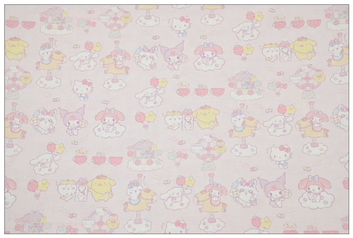 Sanrio My Melody Hello Kitty Kuromi Cinnamoroll Fabric Cartoon Etsy
