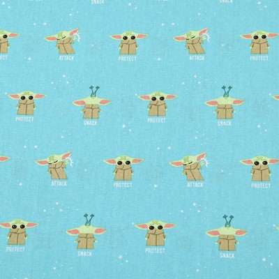Baby Yoda Fabric Star Wars Fabric Cartoon Fabric Cotton Fabric - Etsy