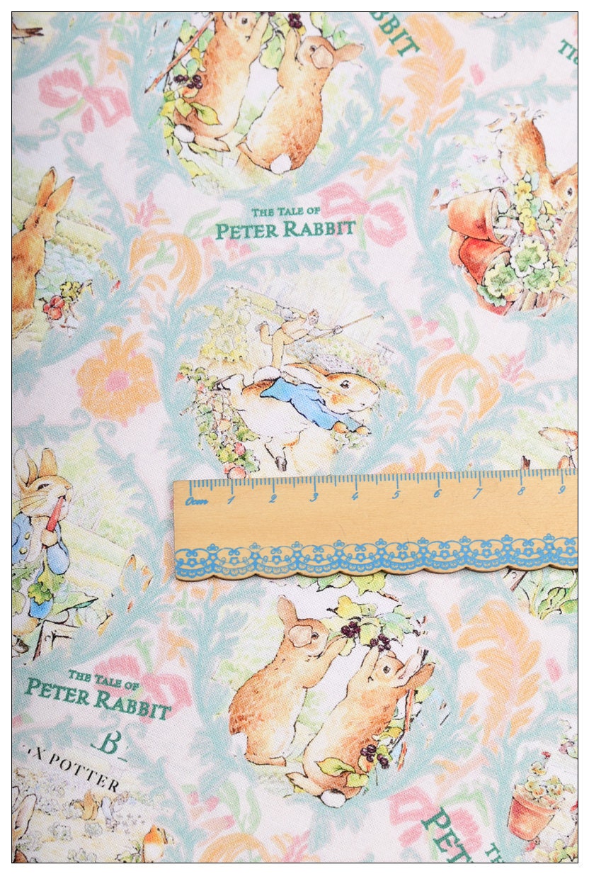 Peter Rabbit Fabric Cute Bunny Fabric Cartoon Fabric Cotton - Etsy