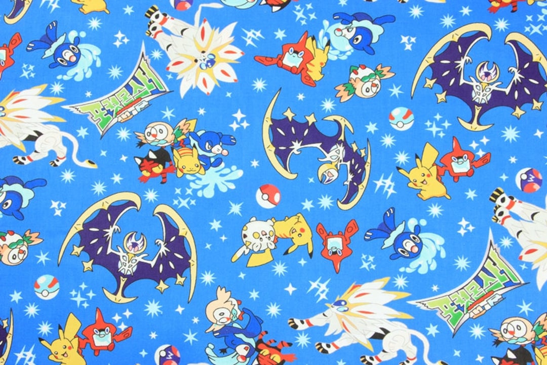 Pokemon Fabric Pikachu Fabric Pocket Monster Fabric Cartoon Fabric ...
