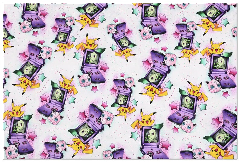 Pikachu Fabric Pokemon Pocket Monster Fabric Japanese Cartoon Fabric ...