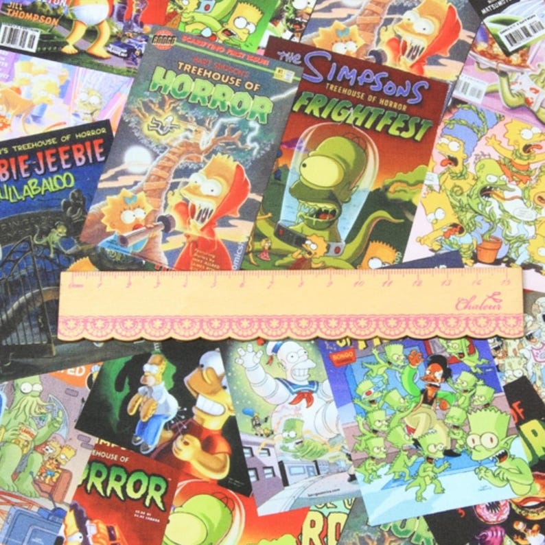 The Simpsons Fabric Bart Simpson Fabric Cartoon Fabric Cotton Fabric by ...