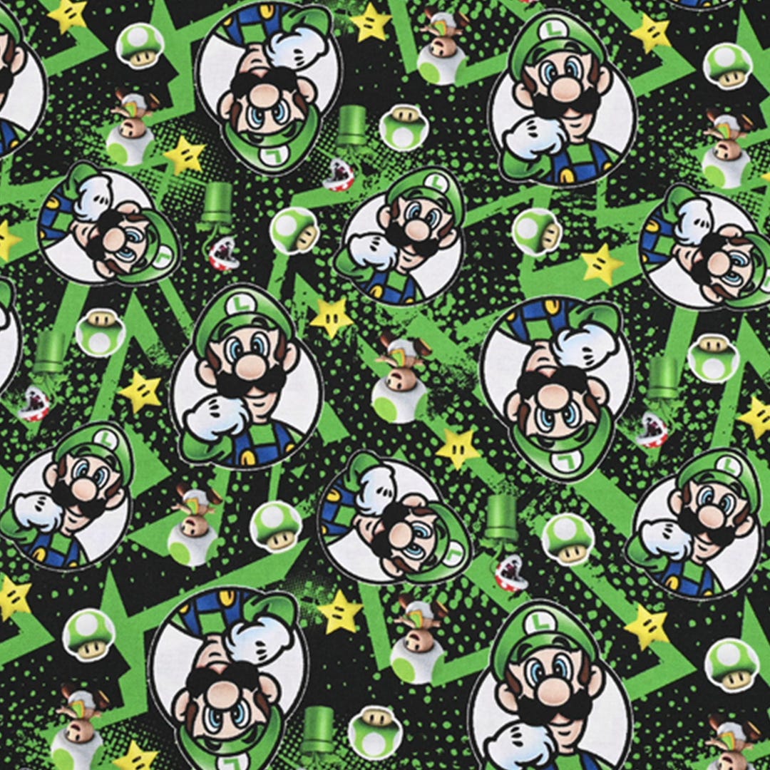 Super Mario Fabric Mario and Friends Fabric Japanese Cartoon Fabric ...