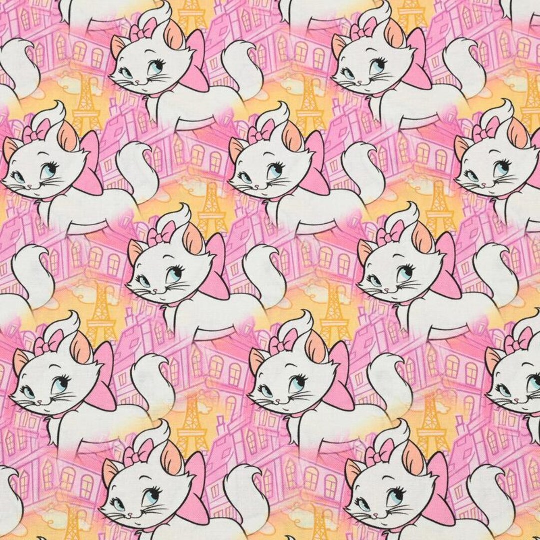 Marie Cat Fabric Disney Marie Cat Fabric Aristocats Cat Fabric Cartoon ...