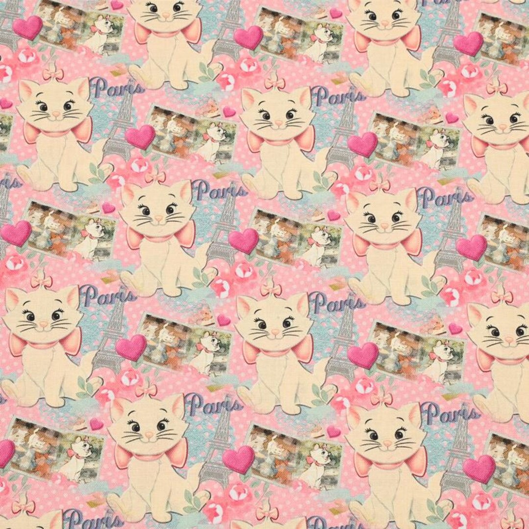 Marie Cat Fabric Disney Marie Cat Fabric Aristocats Cat Fabric Cartoon ...