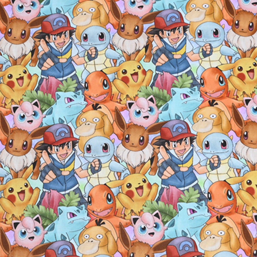 Pokemon Fabric Pikachu Fabric Pocket Monster Fabric Cartoon Fabric ...