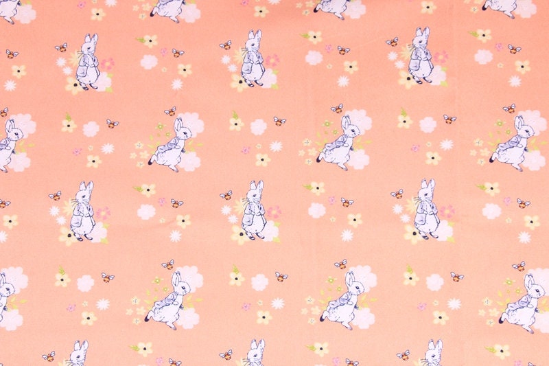 Peter Rabbit Fabric Cute Bunny Fabric Cartoon Fabric Cotton Fabric by ...