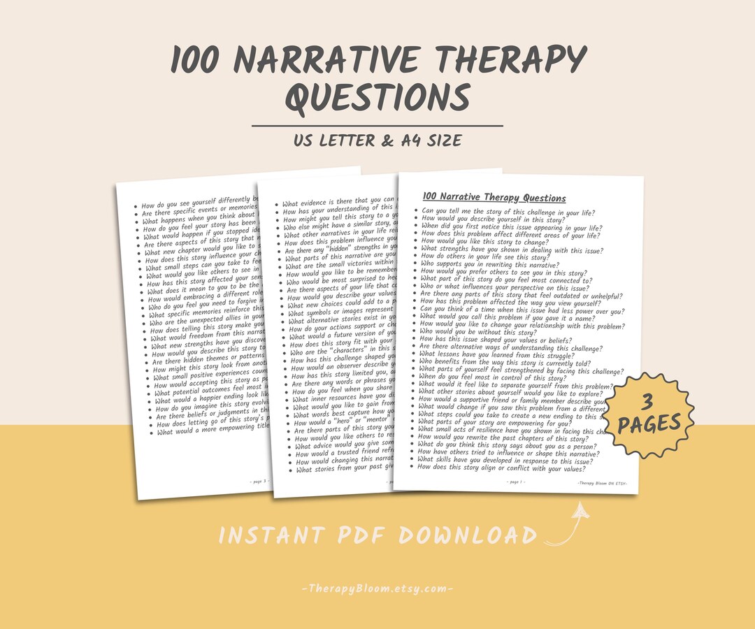 Narrative Therapy Questions, Narrative Therapy, Counseling Questions ...