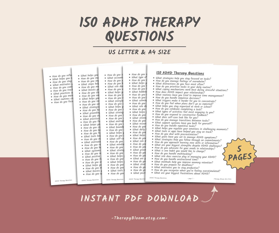 ADHD Therapy Questions, ADHD Therapy, Therapy Questions, Counseling ...