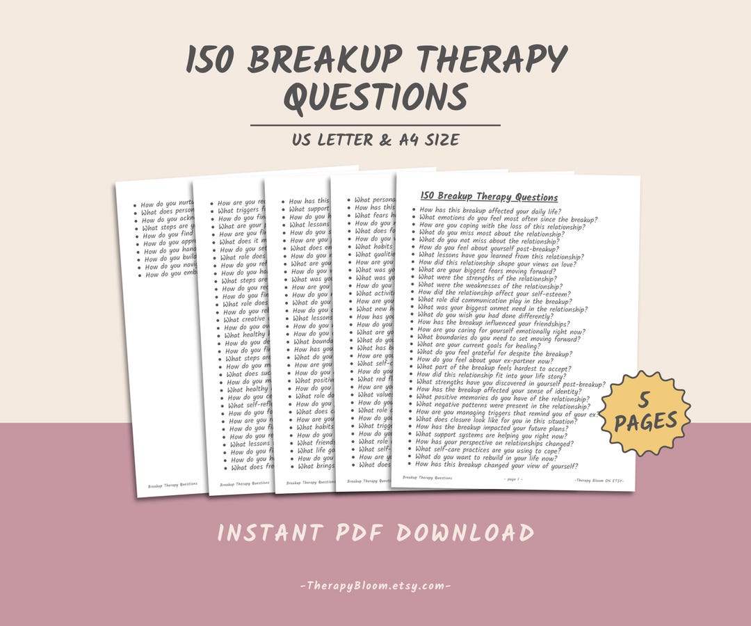 Breakup Therapy Questions, Therapy Questions, Counseling Questions ...