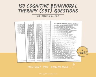 CBT Therapy Questions, Cognitive-behavioral Therapy, Thought Patterns, Emotions, Evidence-based ...
