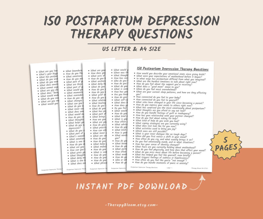 Postpartum Depression Therapy Questions, PPD Therapy, Perinatal ...