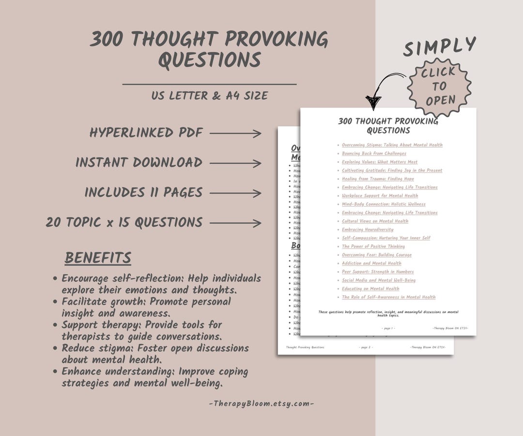 300 Thought Provoking Questions for Self-discovery, Journal Prompts for ...