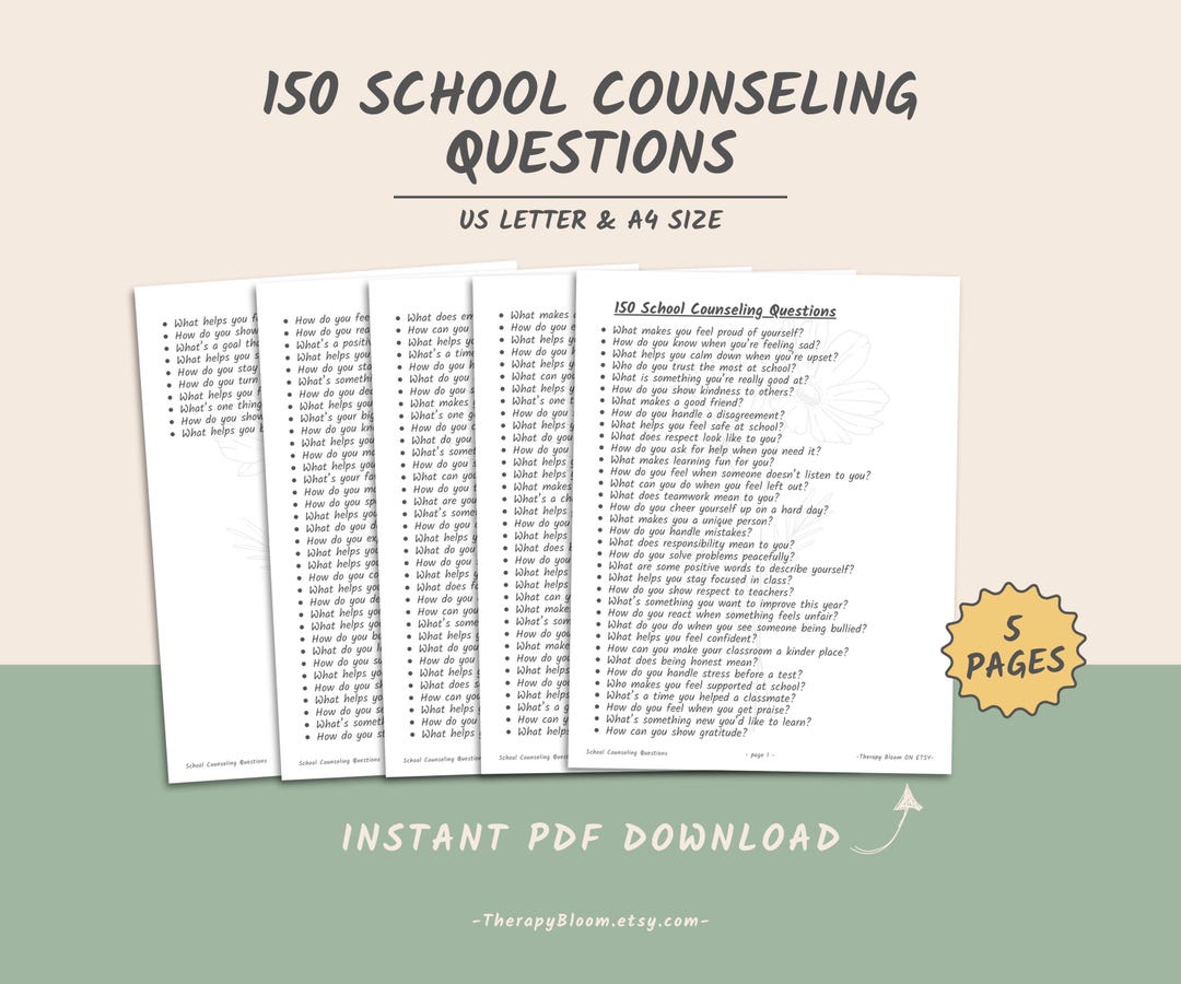 150 School Counseling Questions, Student Counseling, School Counselor ...