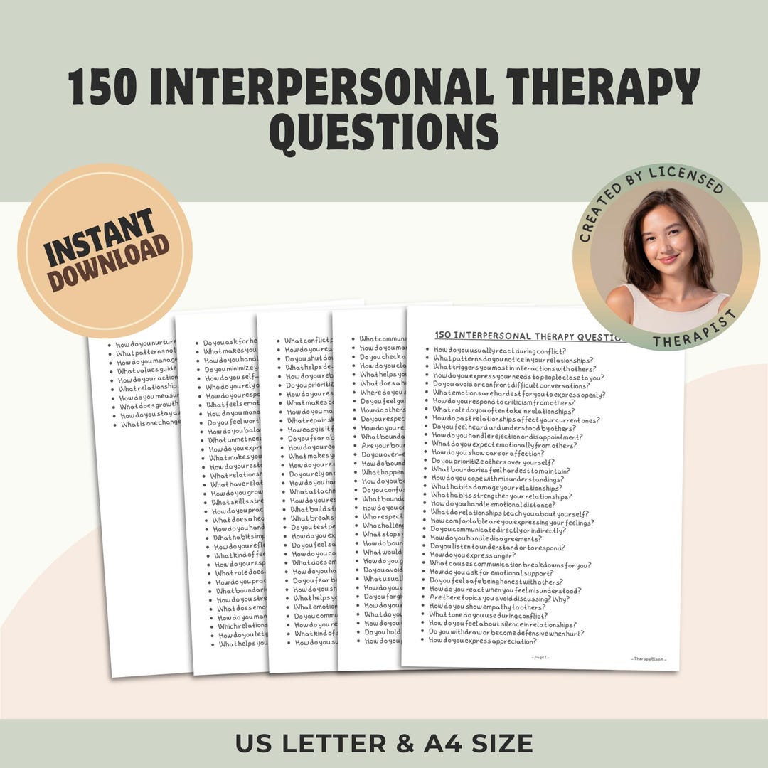 Interpersonal Therapy Questions | Improve Relationships, Attachment ...
