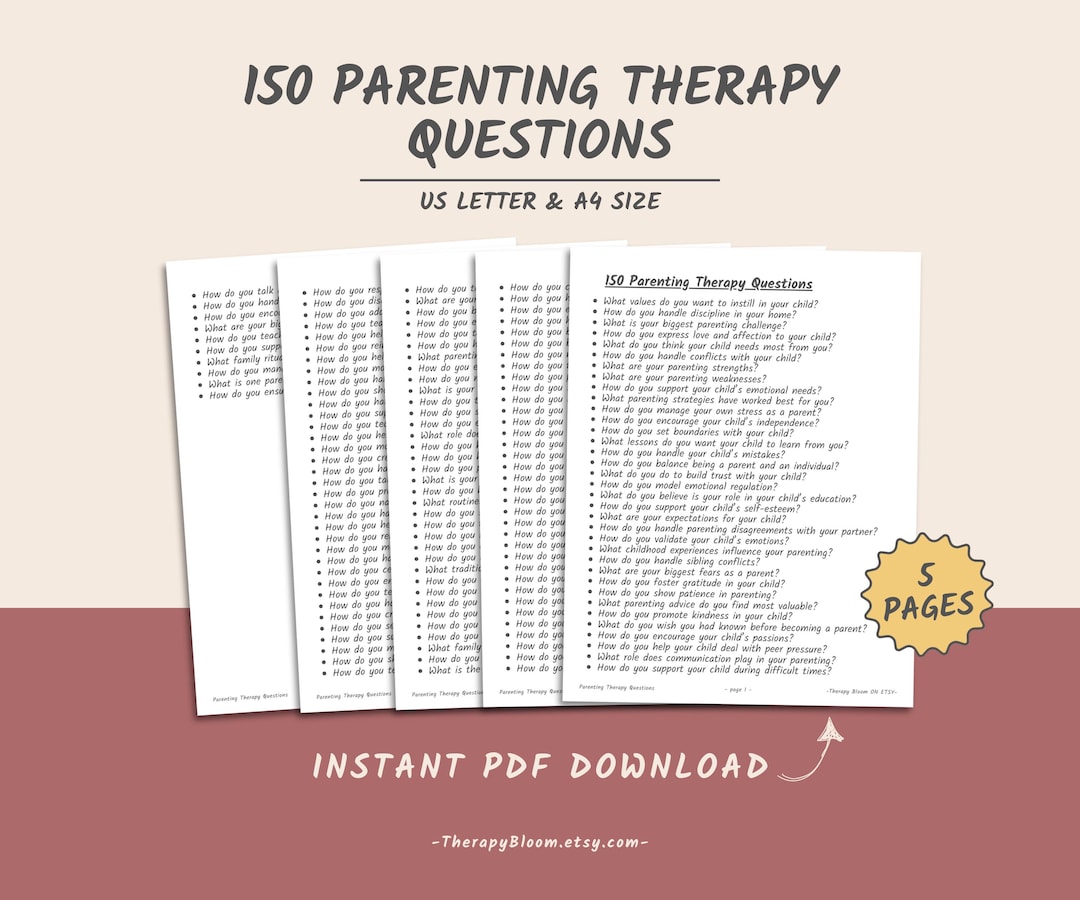 150 Parenting Therapy Questions: Parent-child Interaction (printable ...