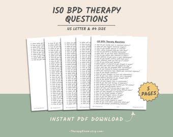 Borderline Personality Disorder Therapy Questions, BPD Therapy, Therapy ...