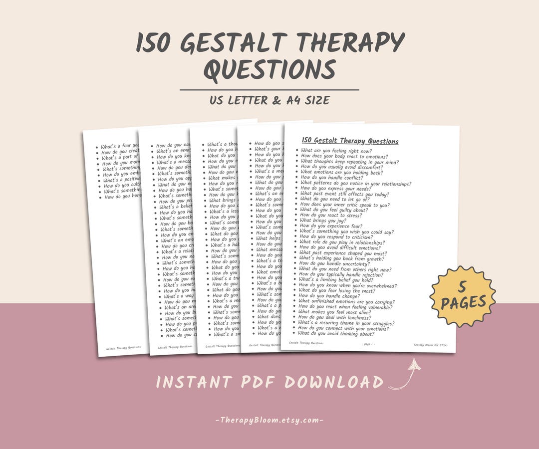 Gestalt Therapy Questions | Self-awareness & Emotional Healing ...
