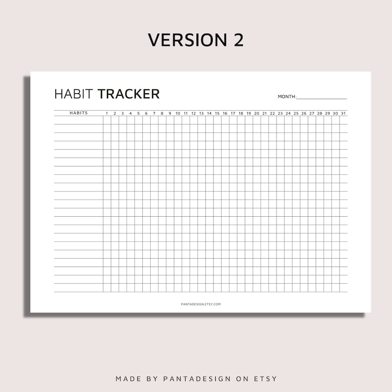 Monthly Habit Tracker Printable, Habit Tracker Template, Routine ...