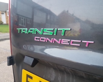 Transit Custom Badge Inlays Insert Back Door Vinyl Graphics Colour ...