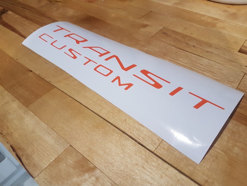 Transit Custom Badge Inlays Insert Back Door Vinyl Graphics Colour ...