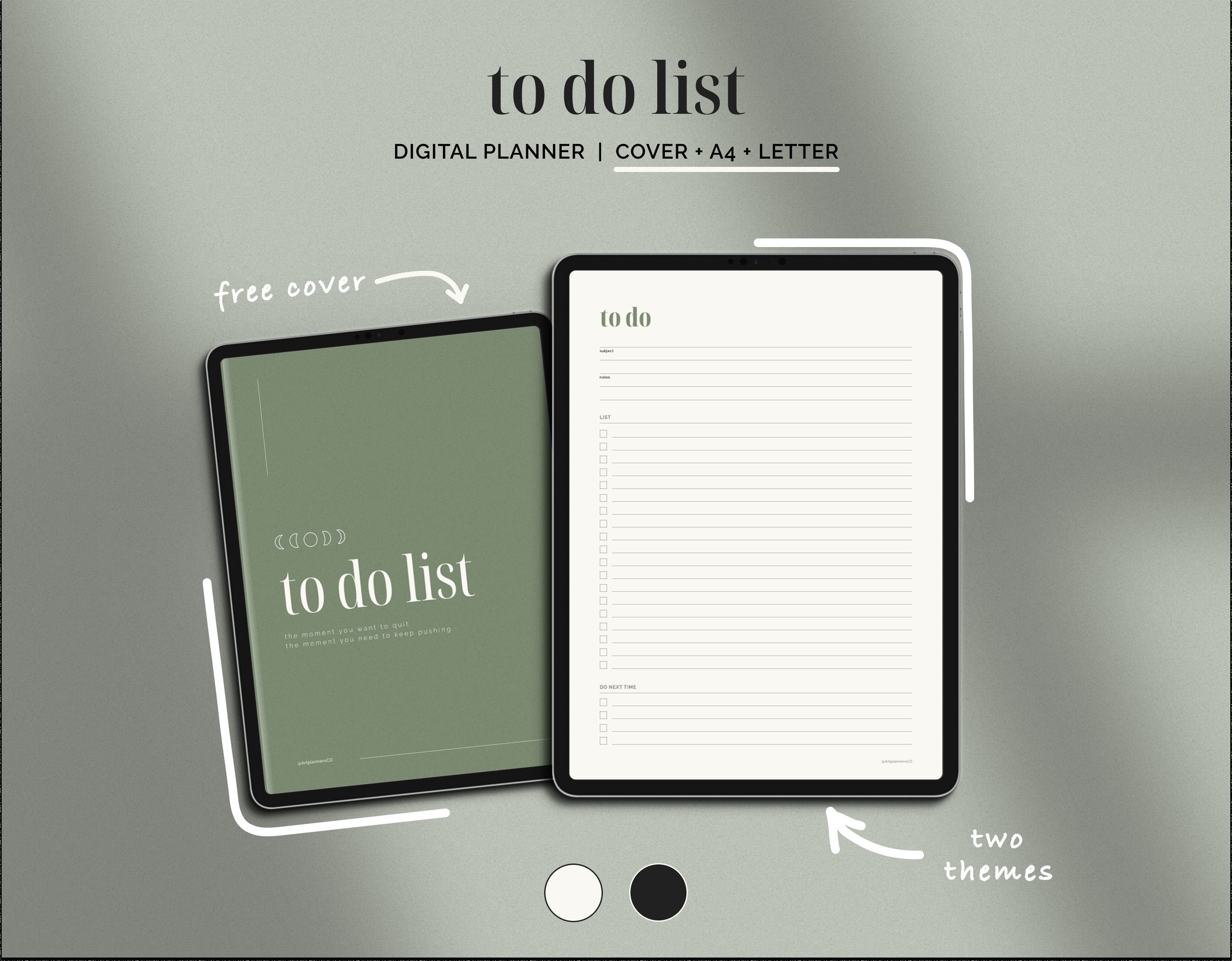 Digital To-do List Planner Template Portrait Notebook for Goodnoters ...