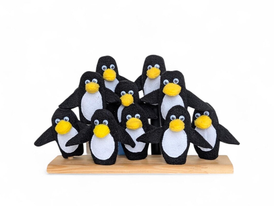 Handmade Penguin Finger Puppets: Soft Fleece Toys, Set of 6 - Etsy