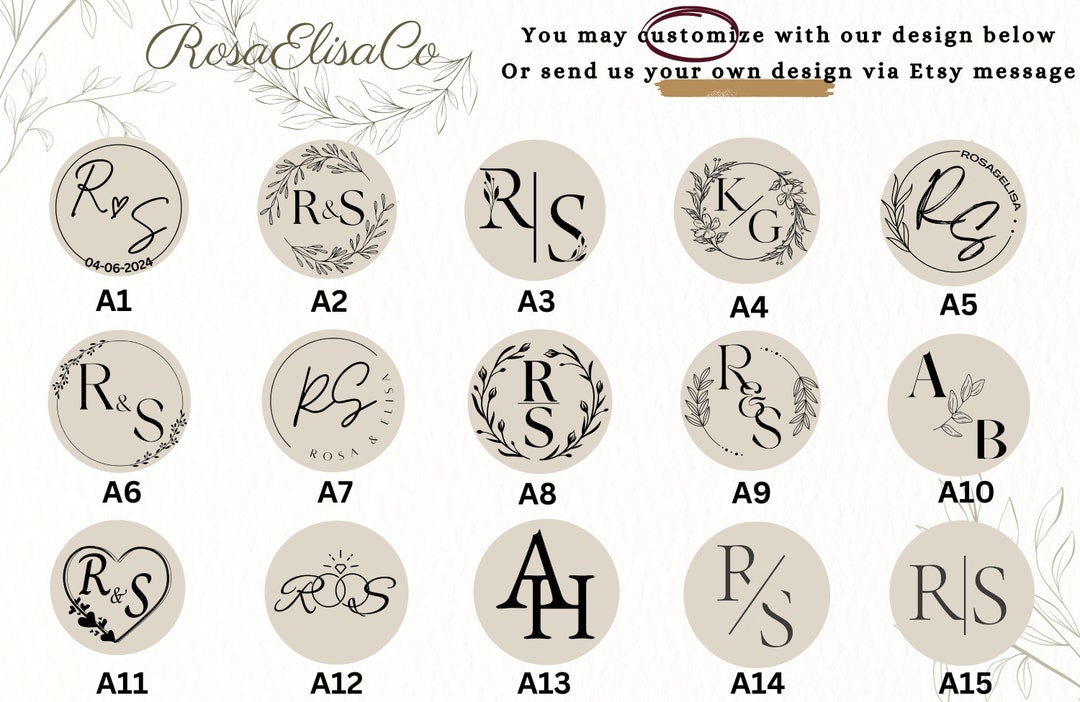 Custom Wax Seals |wax Seal Stickers - Self-adhesive Wax Seal-initial ...