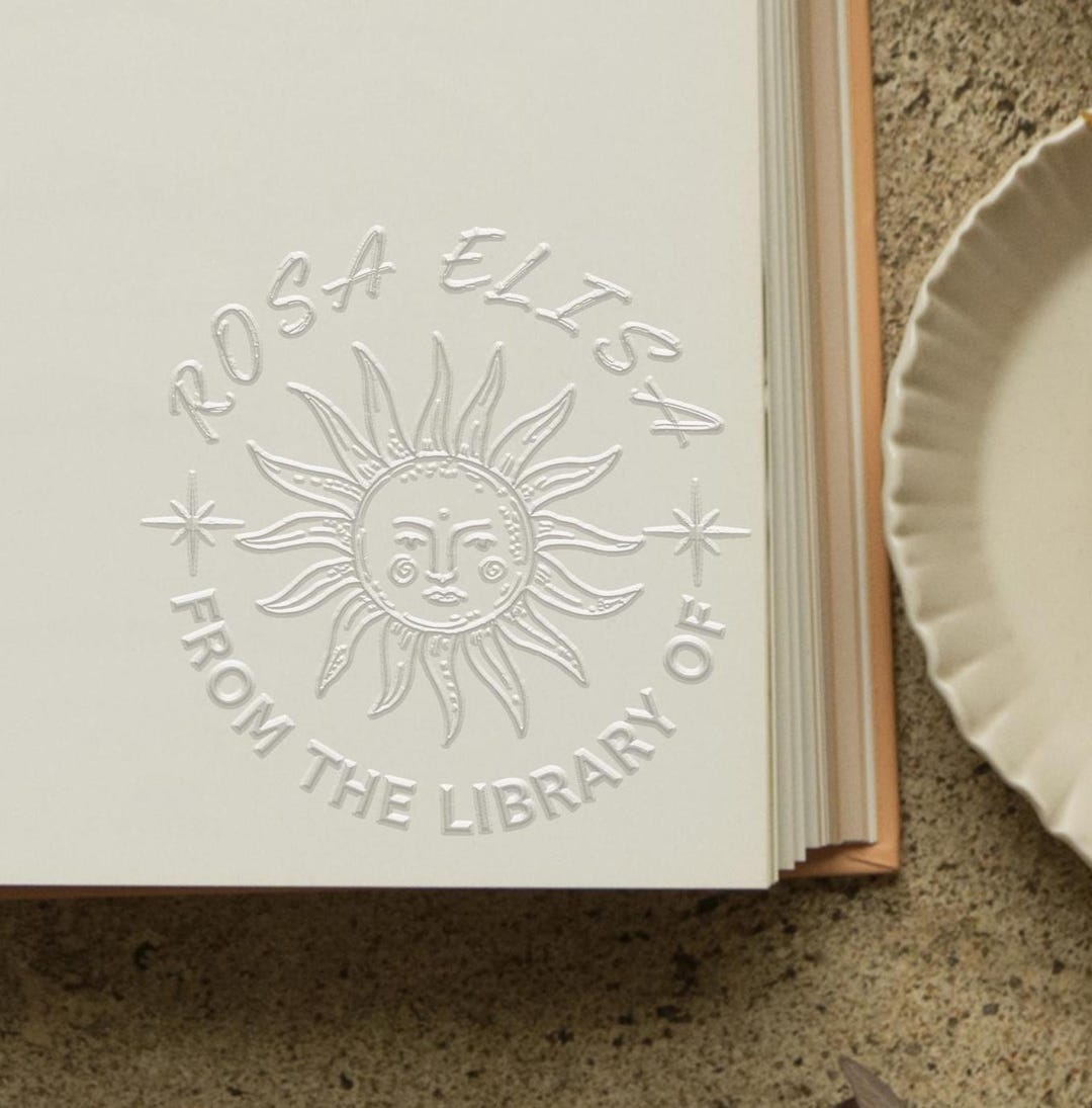 Book Embosser Personalized| From the Library Of| Custom Book Embosser ...